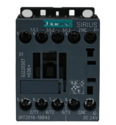 China 3RT2016-1BB42 active 3-pole power contactor from the SIRIUS 3RT2 series, sized S00 for sale