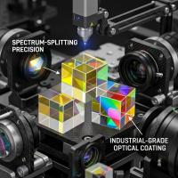 China Custom Optical Glass Cube Beam Splitter 10-150mm X Cube Photography Prism for sale