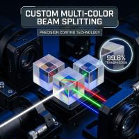 China Custom Optical X-cube Prisms BK7 Quartz Beamsplitter 2mm to 120mm Beam Splitter for sale