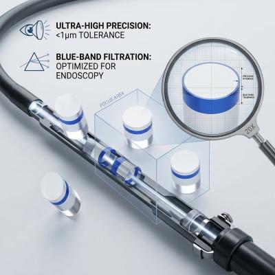 China Custom BK7 Optical Glass Cylinder Rod Lens 0.5-50mm Diameter 0.5-120mm Length for Laser Beam Shaping for sale