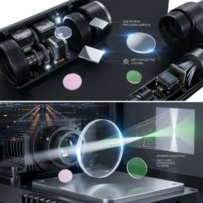China BK7 AR Coating Optical Glass Components 1.5-300mm Diameter for IR Camera and Infrared Applications for sale
