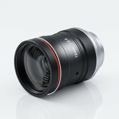 China C-Mount 12mm Fixed Focal Machine Vision Lens 12MP Manual Iris for Barcode Reading for sale