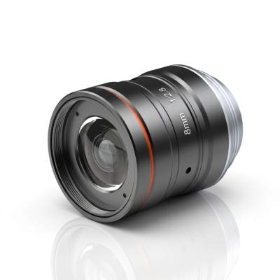 China 12MP 8mm Fixed Focal Camera Lens Low Distortion C-Mount for AOI Inspection for sale