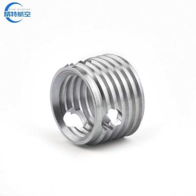 China Stainless Steel 302 307 308 Slotted Self-Tapping Threaded Inserts M6 1mm Pitch for sale