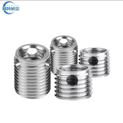 China SS302 UNF 1/4-28 Self-Tapping Threaded Insert Three Holes Right Rotation for sale