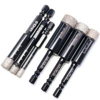 China Brazing Brazed Dry Drilling Diamond Hole Saw Drill Bit With Hexagon Shank for sale