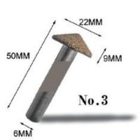 China Good Thermal Conductivity Vacuum Brazed Diamond Carving Burr For CNC Machine for sale