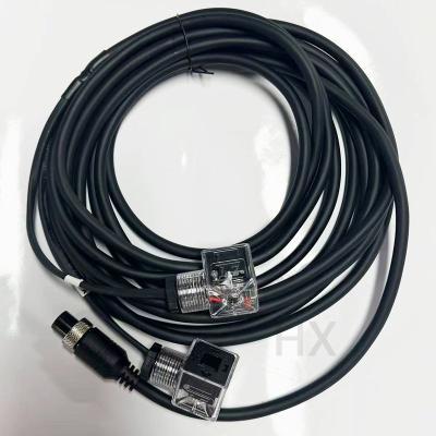 China 1-to-2 M12 Pneumatic Valve Splitter Cable, Custom Harness for Agricultural Equipment with LED Square Valve Sockets. for sale