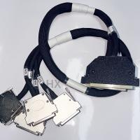 China Labeled Braided Tube Harness with Rectangular Connectors, Metal Latch SCSI Rectangular Terminal Cable. for sale