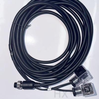 China 1-to-2 M12 Sensor Splitter Control Cable, Pre-Assembled Wiring Harness for Agricultural Hydraulic Reversing Valves. for sale