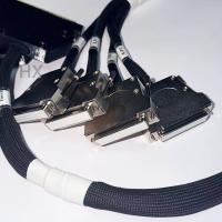 China 4-Way Split Wiring Harness with Rectangular Connectors, High Density Terminal to SCSI Rectangular Signal Cable. for sale