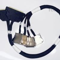China Integrated Rectangular Connector to 4-Channel SCSI Shielded Harness, Split Cable for PLC Control Cabinet. for sale