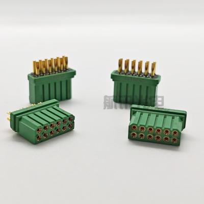 China Jl24-12tkh High-Conductivity Gold-Plated Straight PCB Socket Aviation Connector. for sale