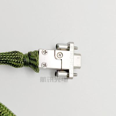 China J30j-9tjl-a Custom Cable Rectangular Connector Plug 9-Pin with Tail Clip Wire Clamp A1 A3 mili-tary Aviation for sale
