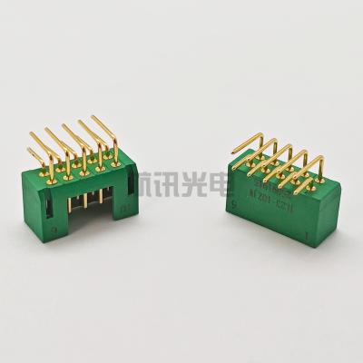 China Jl23-10zjw 10-Pin Right-Angle PCB Socket Rectangular Aviation Connector for Industrial Control. for sale