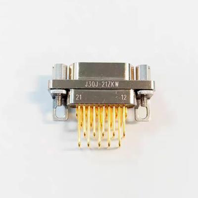 China Rectangular Connector J30j-21zkw-J Curved Pin, 21-Pin for sale