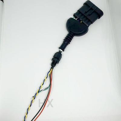 China 6-Core Vehicle Waterproof Plug Transition Harness with Bend-Resistant Corrugated Tube. for sale