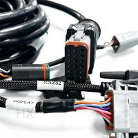 China Multi-Branch Waterproof Harness with Cable Marking, Multi-Size Sealed Plugs & Abrasion-Resistant Braided Sleeve. for sale