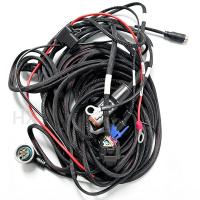 China Full Braided Sleeve Multi-Branch Harness, Complete Waterproof Cable with Circular Metal Connector & Fuse Holder. for sale