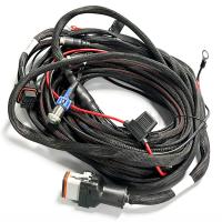 China Construction Machinery Multi-Circuit Power & Signal Harness, Pre-Assembled Cable with Full Braided Sleeve & Mixed Sealed Connectors. for sale