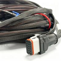 China Construction Machinery Multi-Circuit Power & Signal Harness, Pre-Assembled Cable with Full Braided Sleeve & Mixed Sealed Connectors. for sale