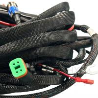 China Construction Machinery Multi-Circuit Power & Signal Harness, Pre-Assembled Cable with Full Braided Sleeve & Mixed Sealed Connectors. for sale