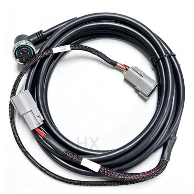 China Short Main Control Transition Harness, Angled Circular Connector with Grey Multi-Core Plastic Plugs. for sale