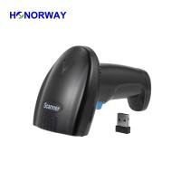 China 1D 2D Wireless Handheld Bluetooth Barcode Scanner Adjustable Speed For QR Payment for sale