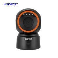 China Bluetooth Wireless Desktop Barcode Handsfree Scanner 1D 2D QR For Retail Checkout for sale