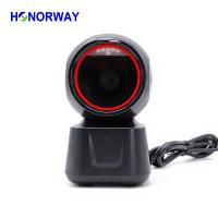 China 1D 2D QR Hand Free Desktop Barcode Reader For Grocery Store / POS Checkout Systems for sale