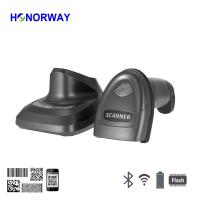 China Bluetooth 2.4GHz Wireless Fast Transmission 1D 2D PDF417 Handheld  Barcode Scanner with 2600mAH Battery and Charging Base for sale