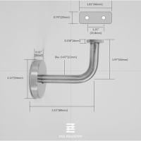 China Satin / Mirror Finish Wall Mounted Handrail Bracket H50mm X W80mm for sale