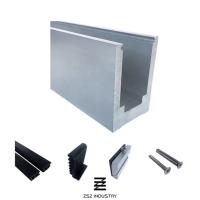 China H100mm X W62mm Aluminium U Section Channel For Stainless Steel Railing Base for sale