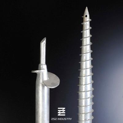 China Diameter 76-120mm Ground Screw Post Anchor Iron Tube & Sheet Materia for sale
