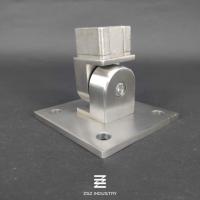 China Stainless Steel Metal Railing Posts Adjustable Base For Square Tube for sale