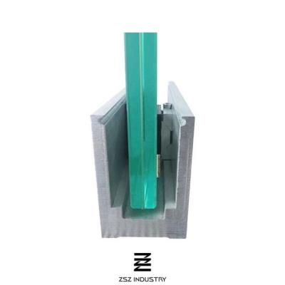 China Aluminum 6063 U Channel For Glass Railing With Anodizing / Powder Coating Surface for sale