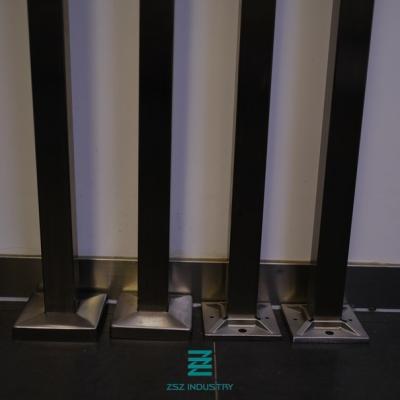 China Satin / Mirror Finish Metal Railing Posts  For  Stairs / Terrace / Balustrades for sale