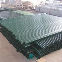 China D Type Metal Gate Posts , PVC Coated Metal Garden Fence Posts for sale
