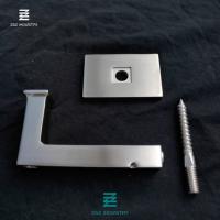 China Square SS Stair Handrail Brackets , Rail Support Bracket H45mm X W89mm for sale