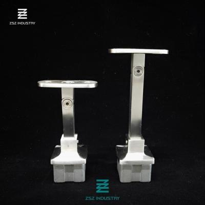 China Square Post Stair Rail Support Height Adjustable Satin Brushed Polish Finishing for sale