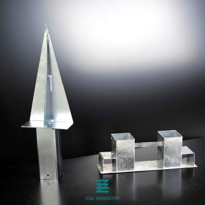 China Wood Fence Pole Anchor With Hot Dipped Galvanizing Surface Treatment for sale