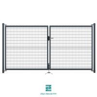 China PVC Coated Garden Fence Gate High Security With Square Mesh Hole for sale