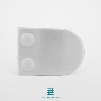 China 45mm X 63mm Square Glass Clamp Fittings For Stainless Steel Railing for sale