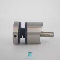 China Safety Round Glass Clamps , Stainless Steel Glass Clamps For Staircase Balustrades for sale