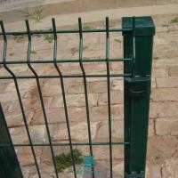 China Rectangle Metal Fence Posts Galvanizing / Powder Coating Surface Treatment for sale