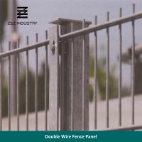 China Farm Galvanised Wire Mesh Panels , Double Rod Weld Mesh Fencing Panels for sale