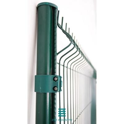 China 3D Model Welded Wire Mesh Fence Panels Green Color Simple Installation for sale
