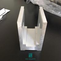 China Flat Mounting 6063 Aluminium U Profile Channel For 10-16mm Glass Base for sale