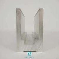 China 100x62mm U Shaped Aluminum Channel , Aluminum U Channel For Glass Balustrades Base for sale