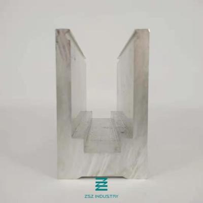 China 100x62mm U Shaped Aluminum Channel , Aluminum U Channel For Glass Balustrades Base for sale
